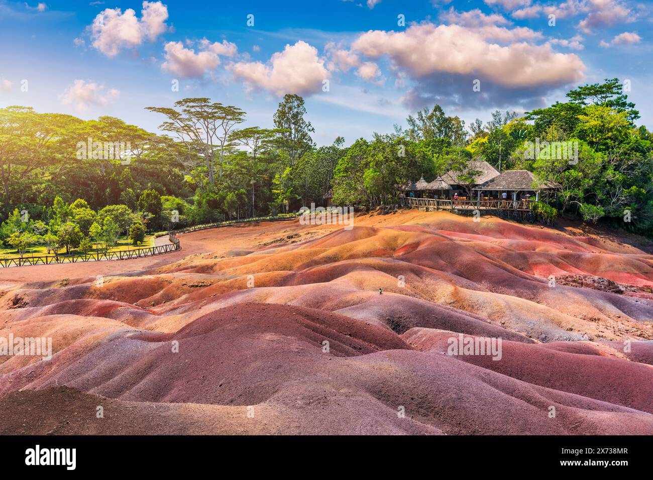 Chamarel Seven Colored Earth Geopark in Mauritius Island. Colorful ...