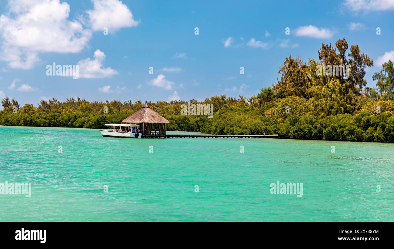 Tropical paradise, best beaches of Mauritius island, luxury resorts. Recreational tourism ...