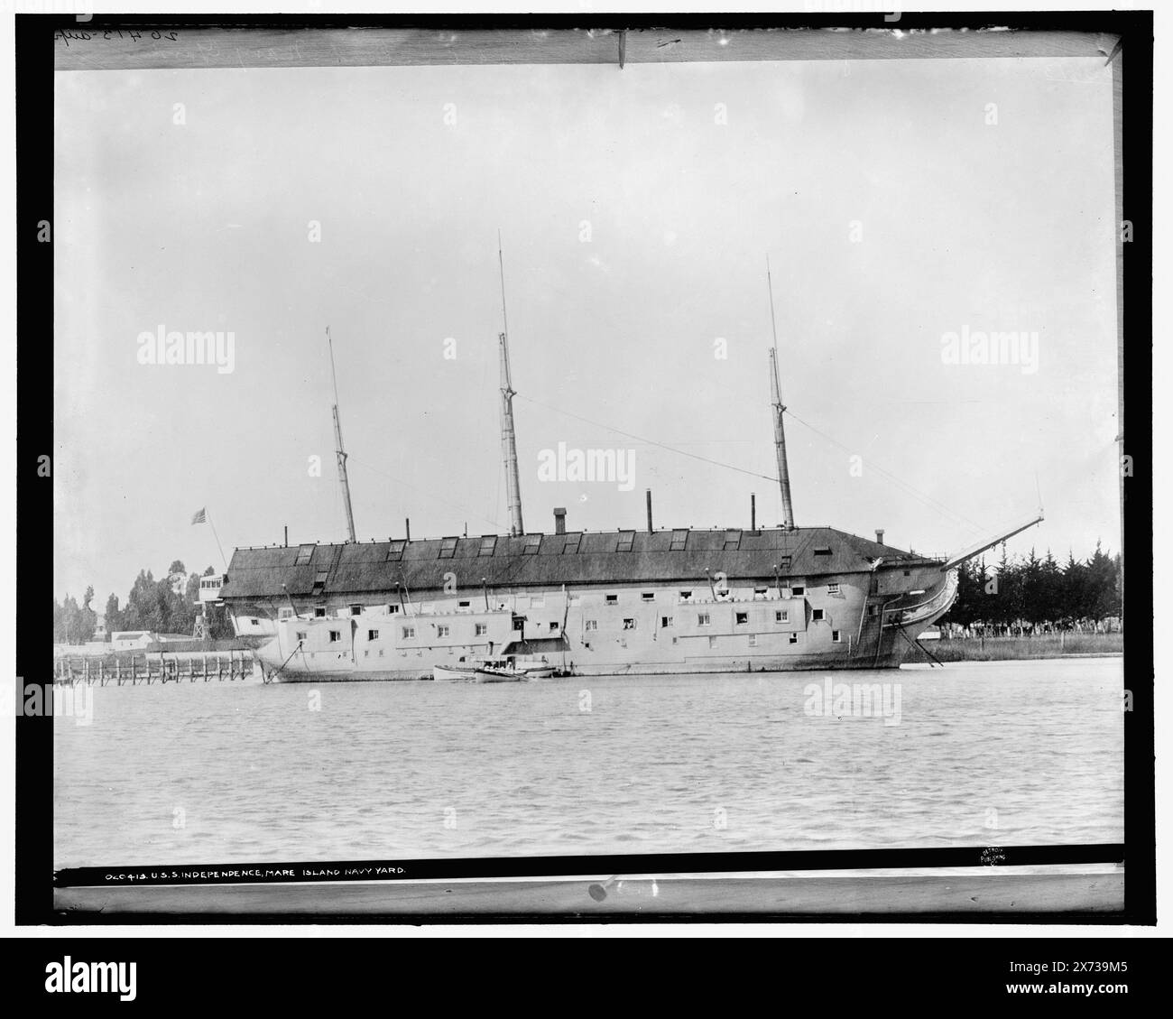 U.S.S. Independence, Mare Island, Navy Yard, "U.S. receiving ship" and ...