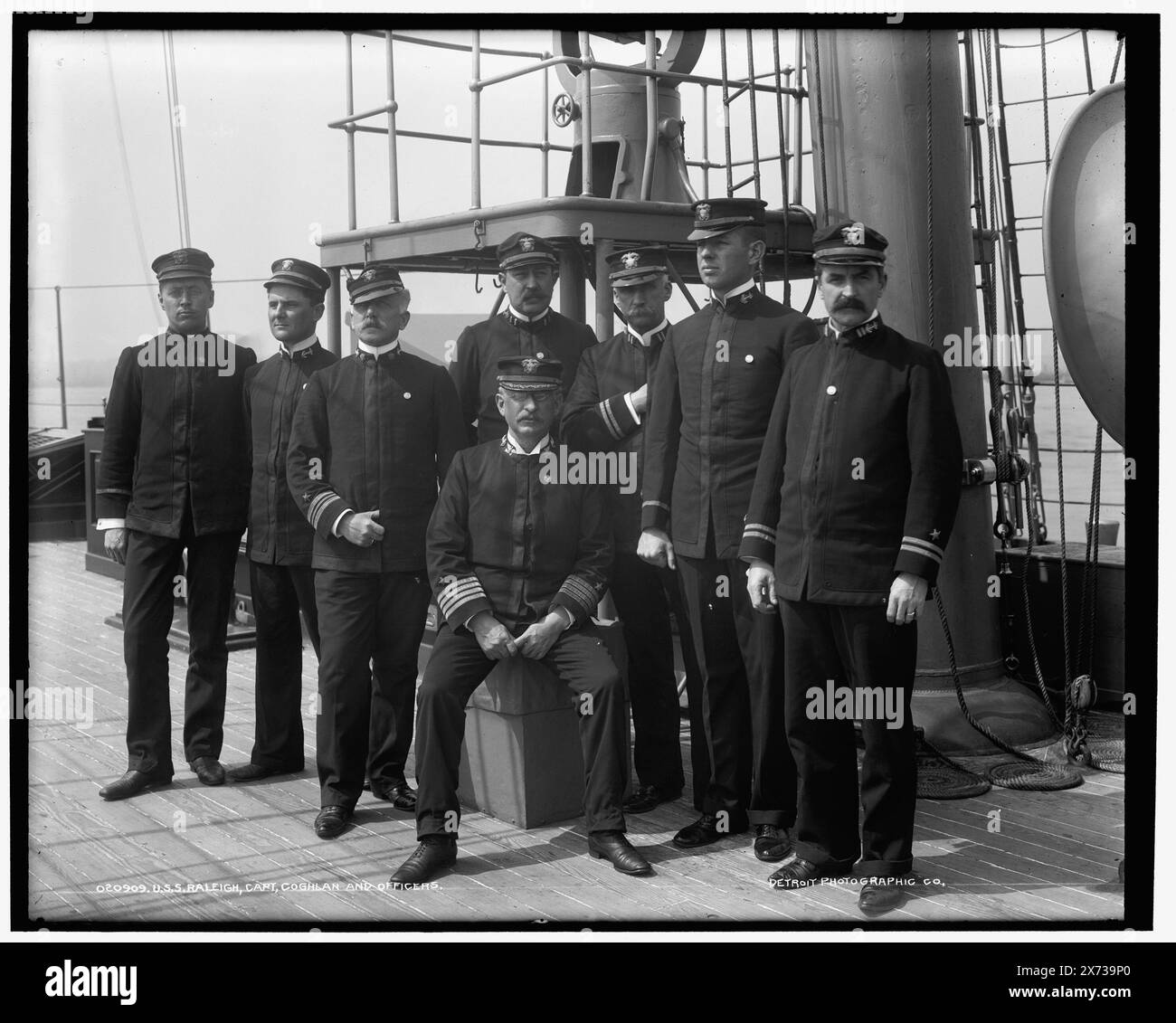U.S.S. Raleigh, Capt. Coghlan and officers, Attribution based on ...