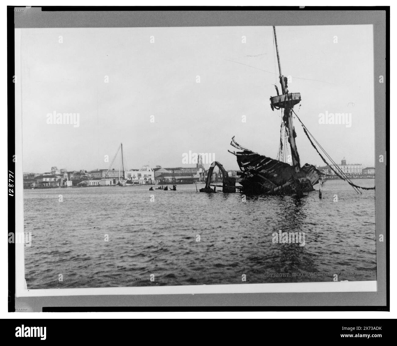 Restos del U.S.S. Maine, Habana, In album prepared by Detroit ...