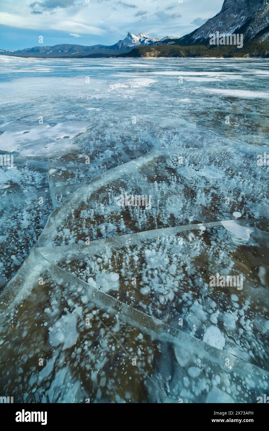 Canada; Alberta; Kootenay Plains; Rocky Mountains; Abraham lake Stock ...