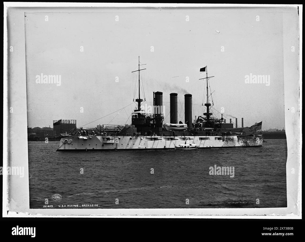 U.S.S. Maine, broadside, Detroit Publishing Co. no. 021895., Gift ...