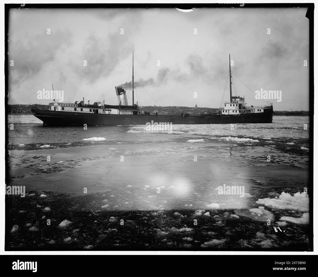 Cargo ships on river Cut Out Stock Images & Pictures - Alamy