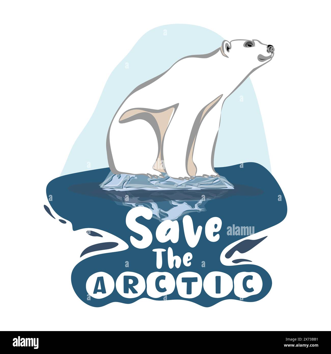 Global warming poster design. Ecological catastrophe. Save Arctic and ...