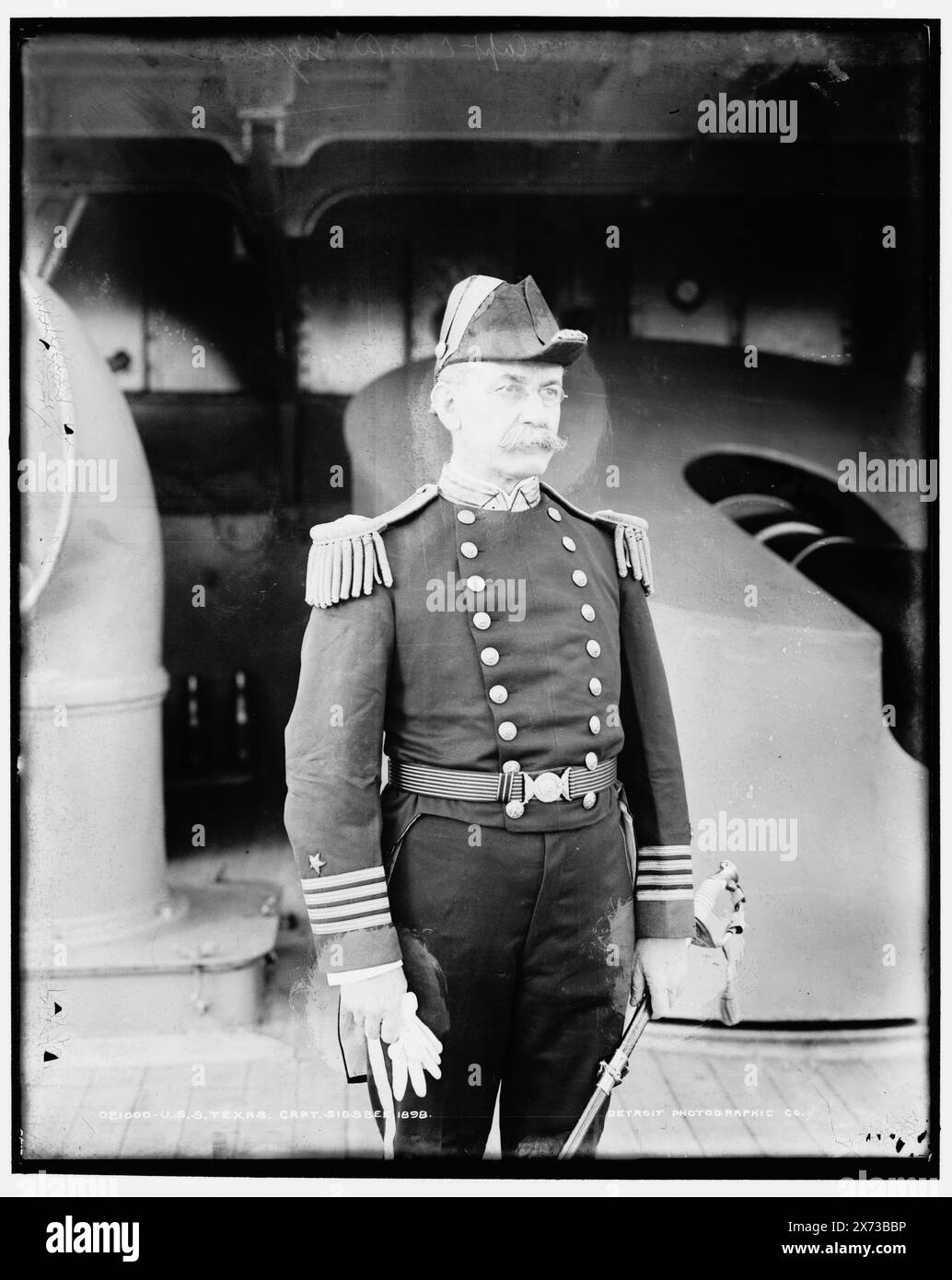 U.S.S. Texas, Capt. Sigsbee, 1898, Detroit Publishing Co. no. 021000 ...