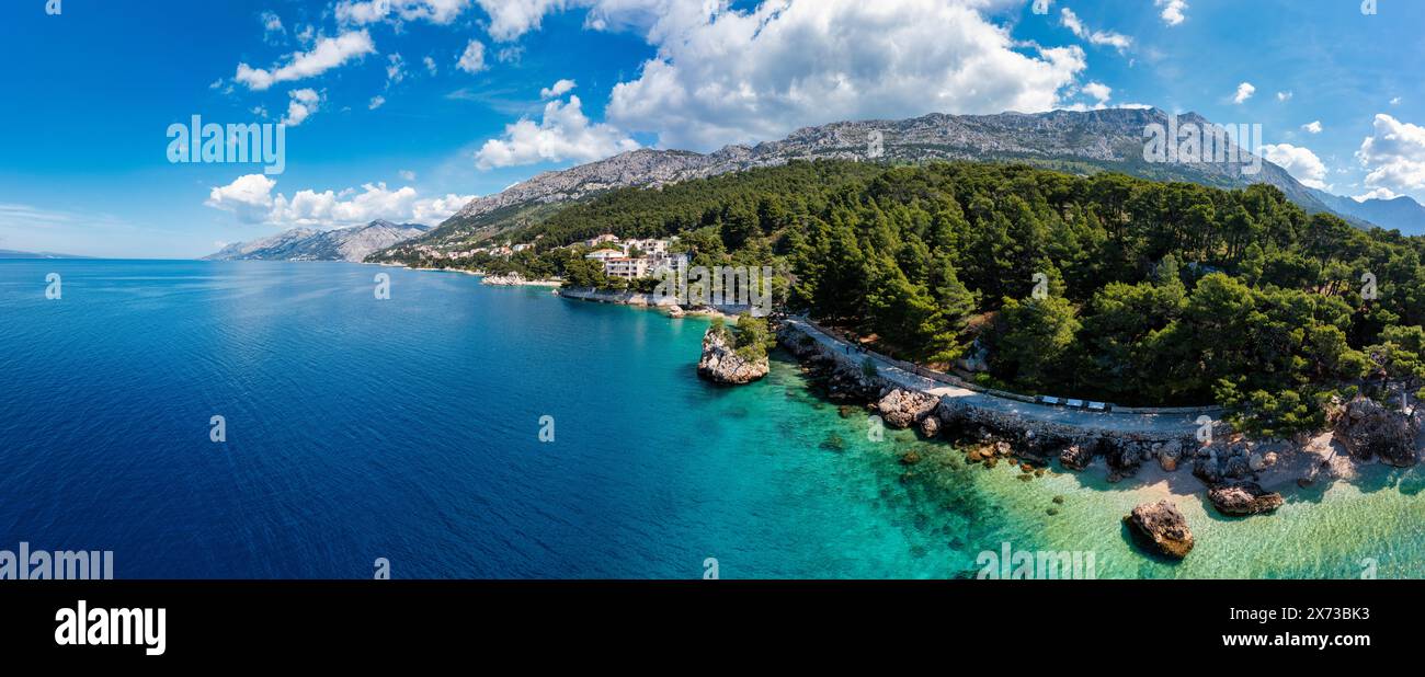 Kamen Brela symbol of the city of Brela on Adriatic coast of Dalmatia ...