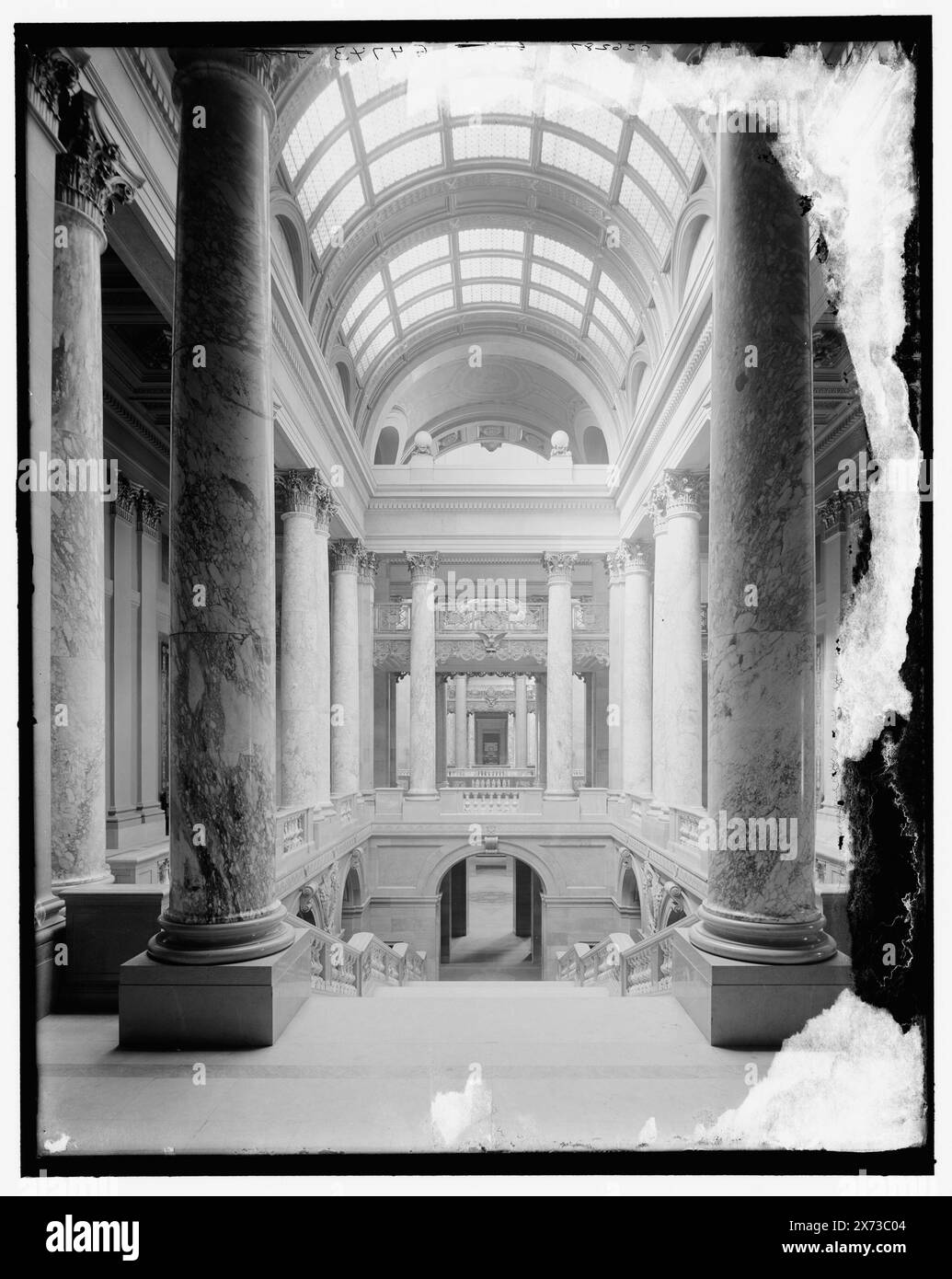 Main stair & corridor, state capitol, St. Paul, Minn., Title from ...