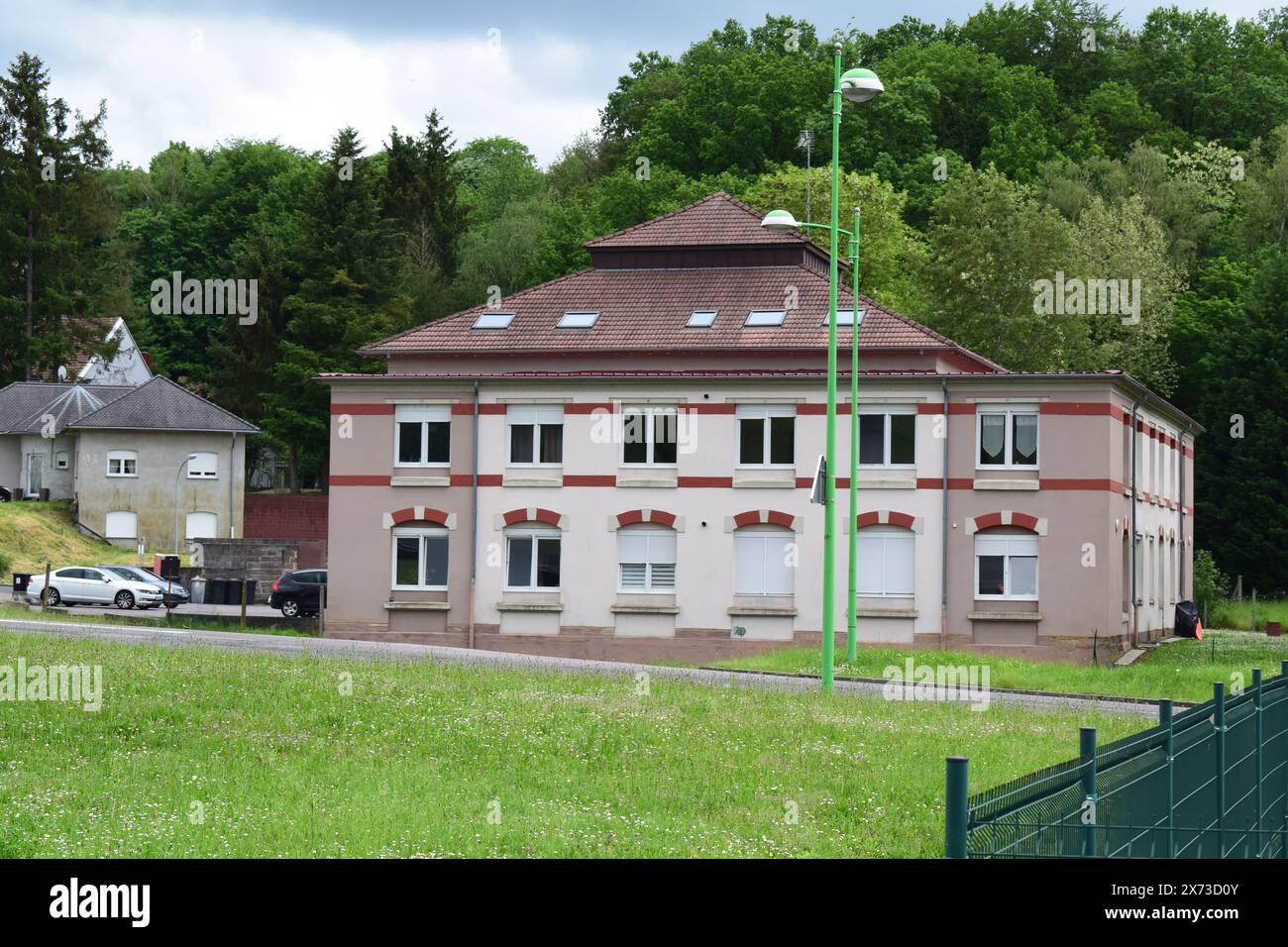 old mining houses in France Stock Photo - Alamy