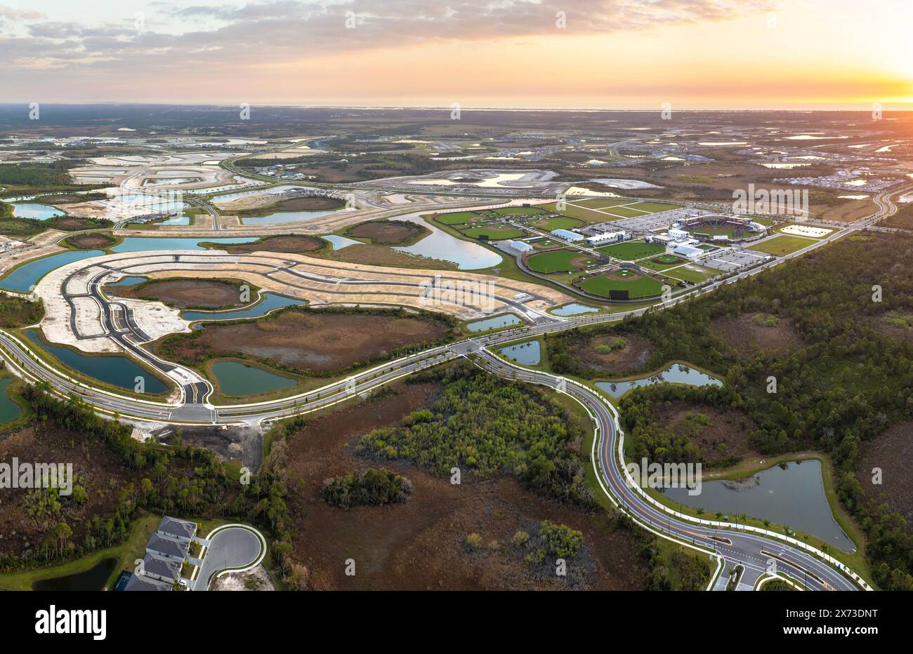 Prepared for building works construction site in Florida rural area ...