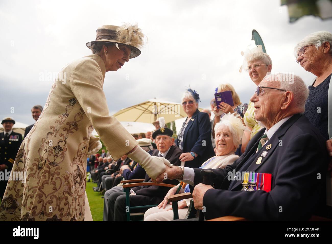 The Princess Royal speaks to Second World War veterans during the Not ...
