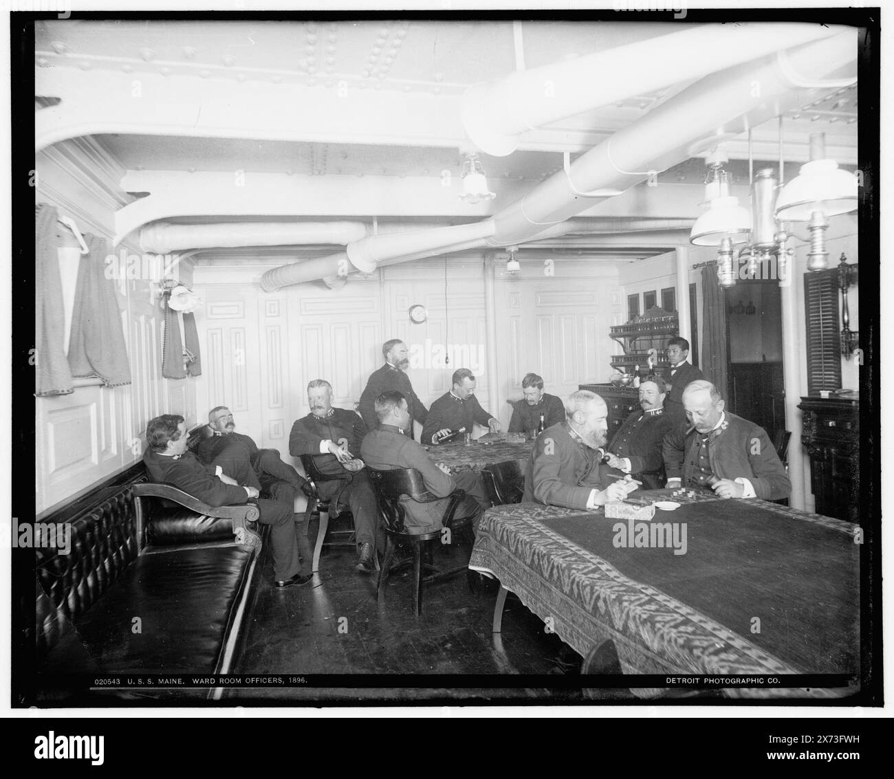 U.S.S. Maine ward room officers, 1896, Detroit Publishing Co. no ...