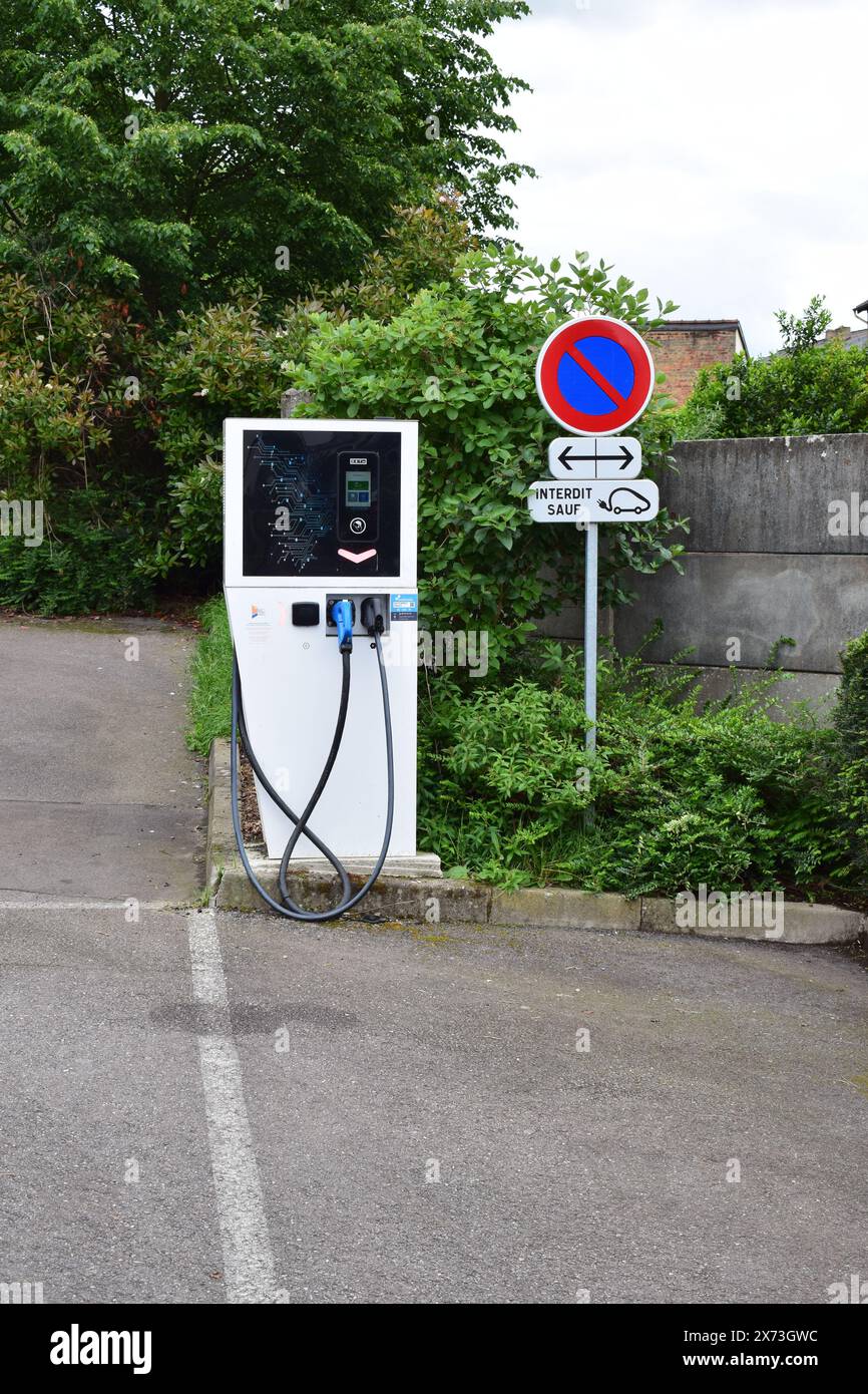 modern EV charger with a touchscreen Stock Photo - Alamy
