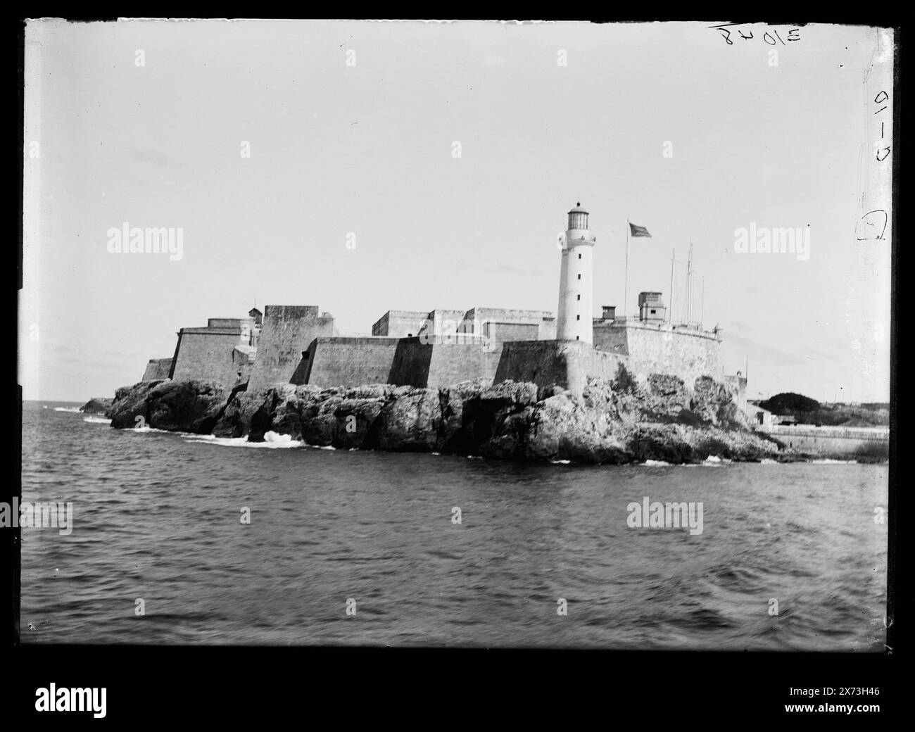 Fort waterfront in havana cuba Black and White Stock Photos & Images ...