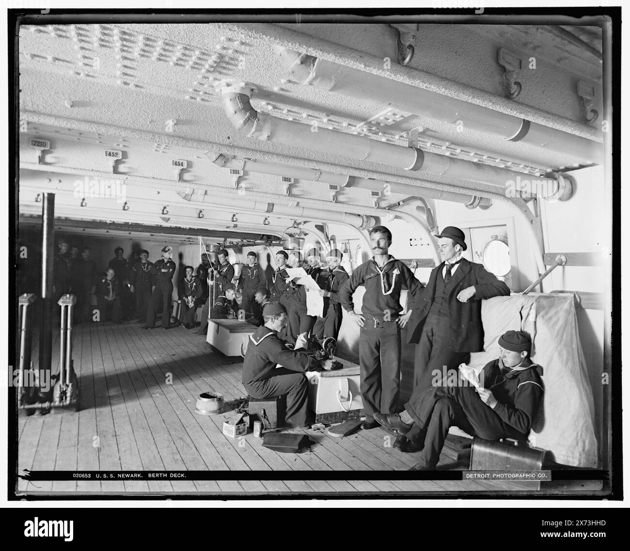 U.S.S. Newark, berth deck, Attribution based on negative D4-20638 ...