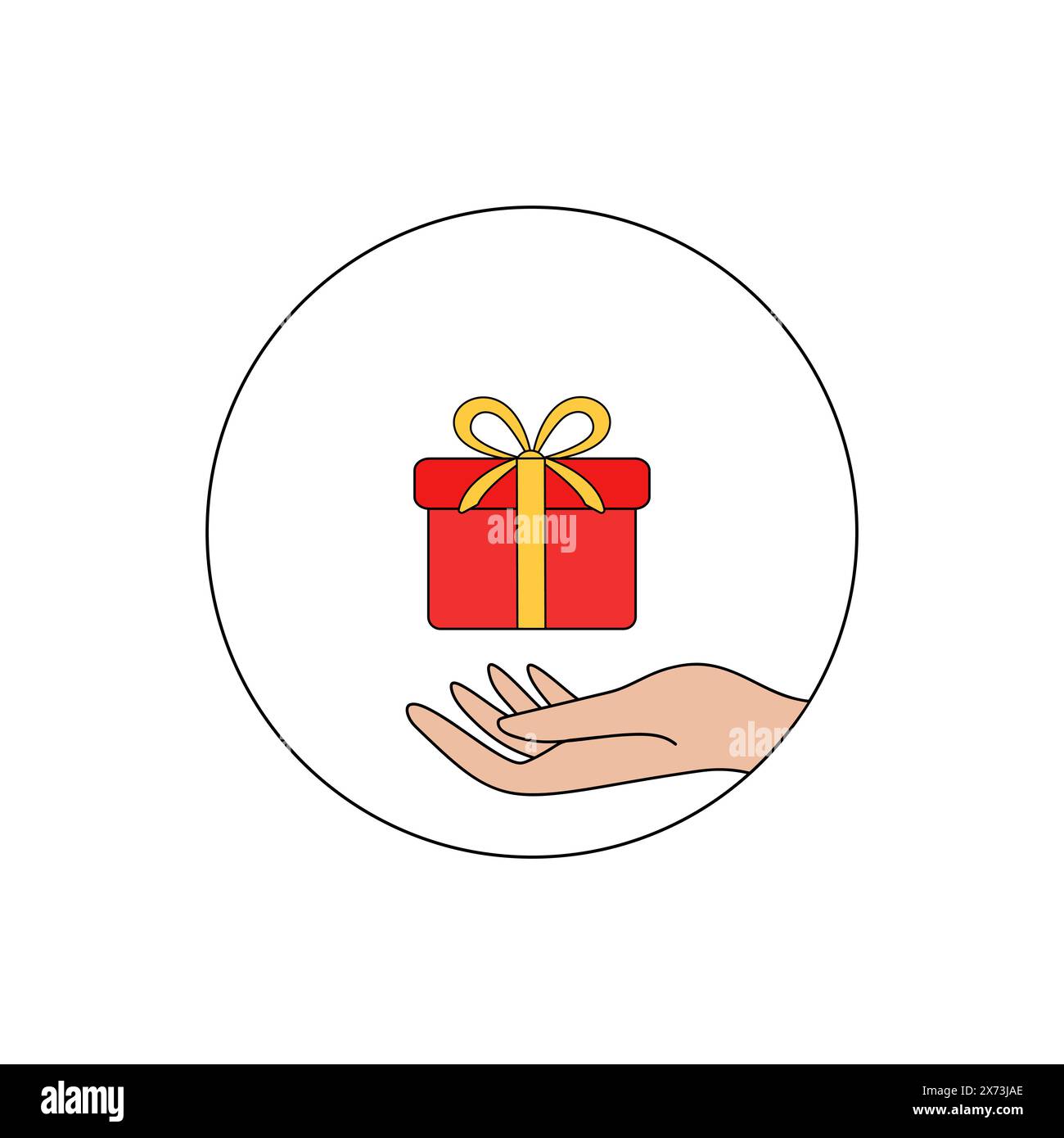 Hand holding small round Stock Vector Images - Alamy