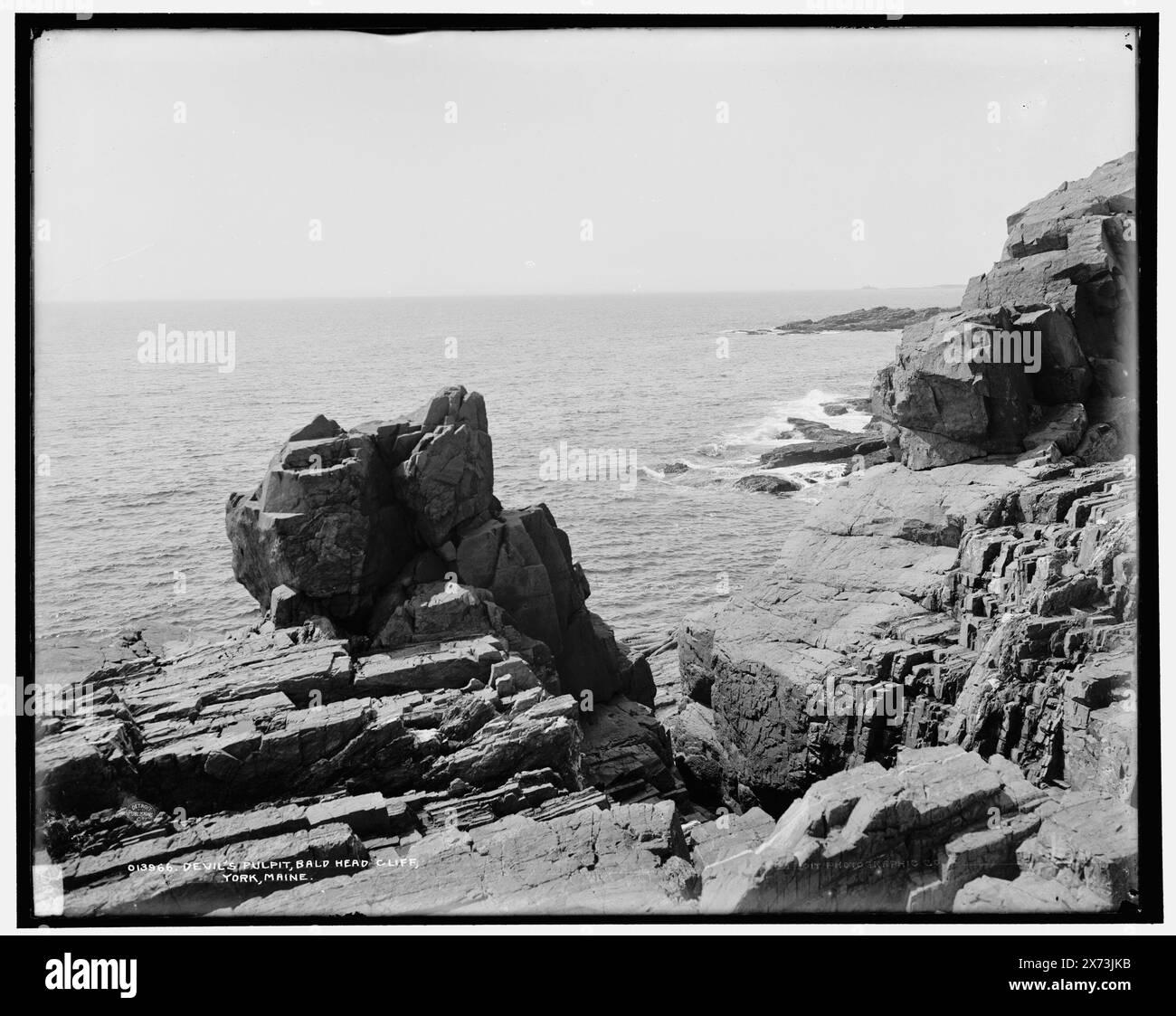 Devil's Pulpit, Bald Head Cliff, York, Maine, Date based on Detroit ...