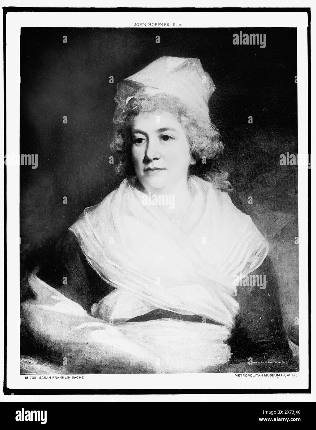 Sarah Franklin Bache, head and shoulders portrait, Title devised by ...