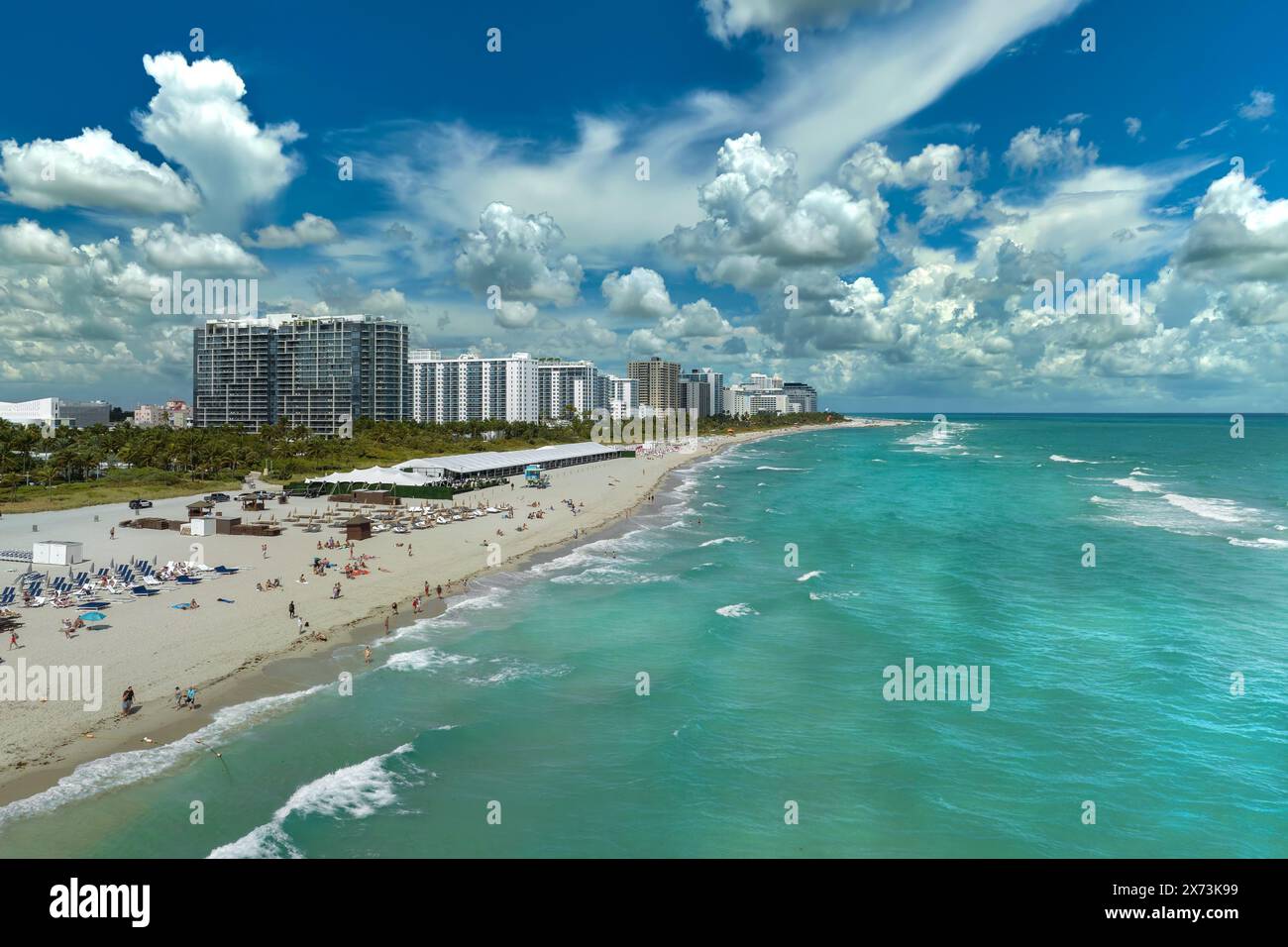 Miami beach waterfront condos aerial hi-res stock photography and ...