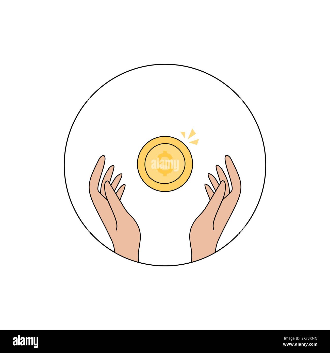 Budget coin business hands Stock Vector Images - Alamy