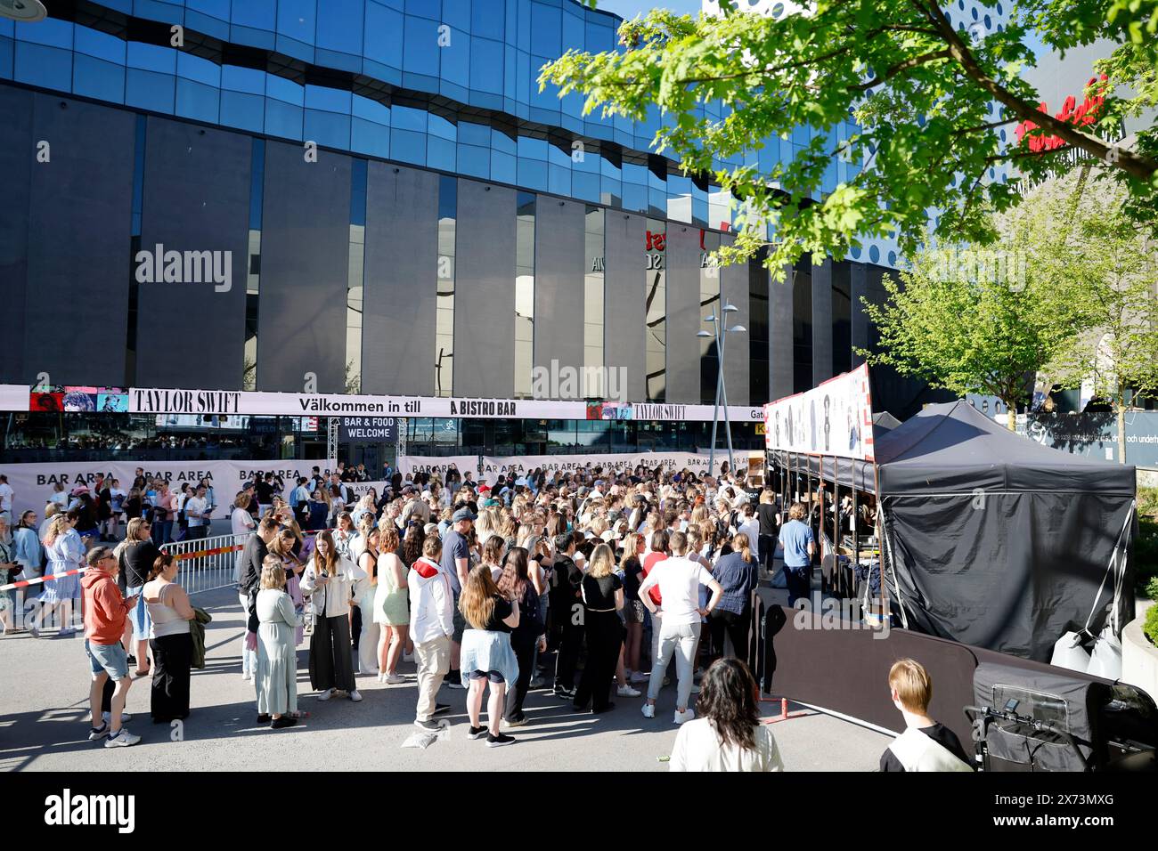 STOCKHOLM, SWEDEN 20240517Fans line up outside the Friends arena ahead ...