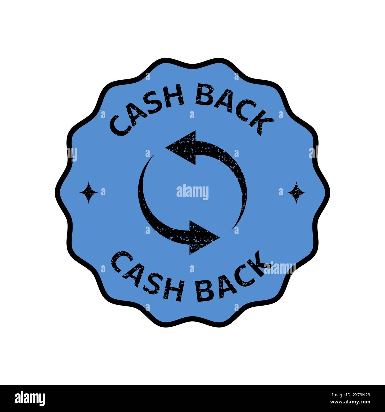 Cash back blue sticker, label. Vector illustration Stock Vector Image ...