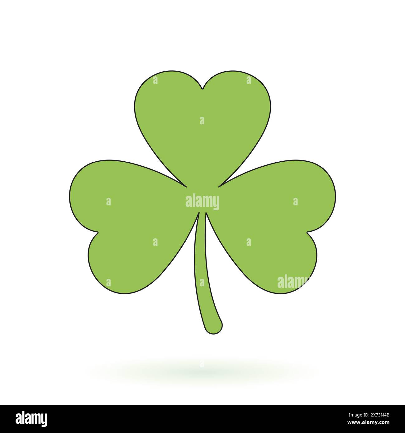 Green three-leaf clover. Vector illustration Stock Vector Image & Art ...