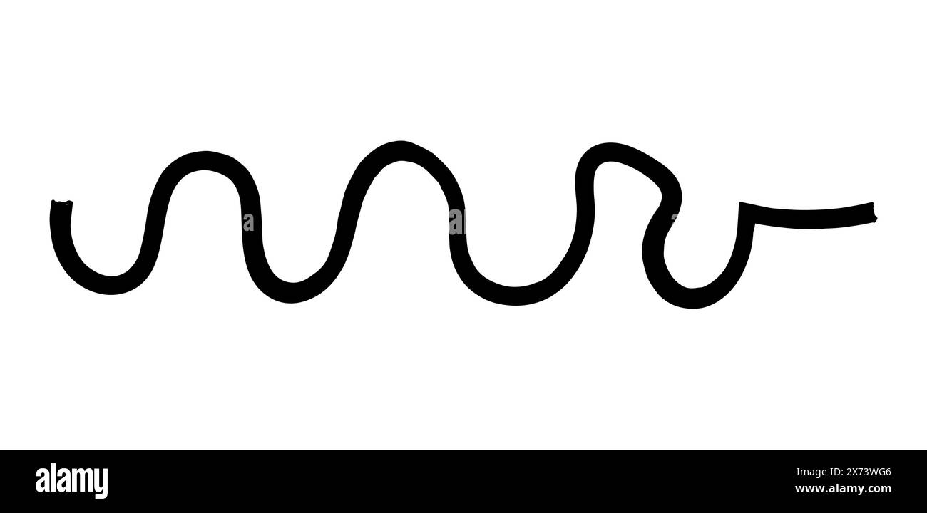 Dry brush mark, pencil squiggle and scribble. Hand drawn vector crayon ...
