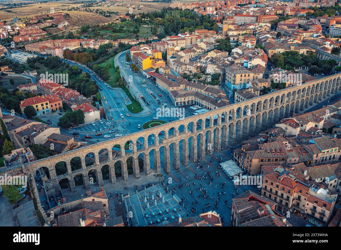 Ancient Roman aqueduct in the city of Segovia in Spain Stock Photo - Alamy