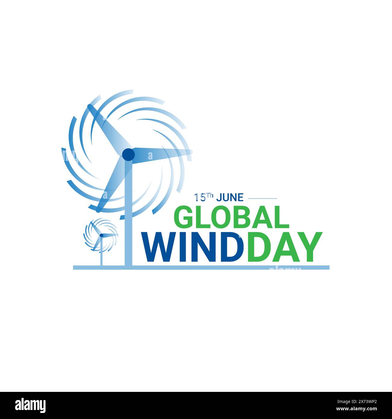 Global Wind Day green natural creative ad design. earth globe and wind ...
