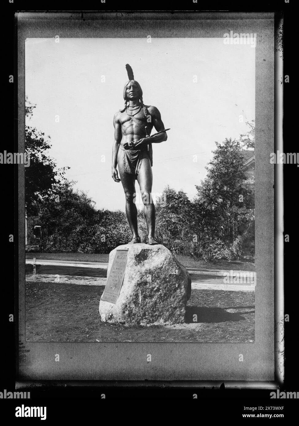 Statue to Massasoit, Plymouth, Mass., Title devised by cataloger ...