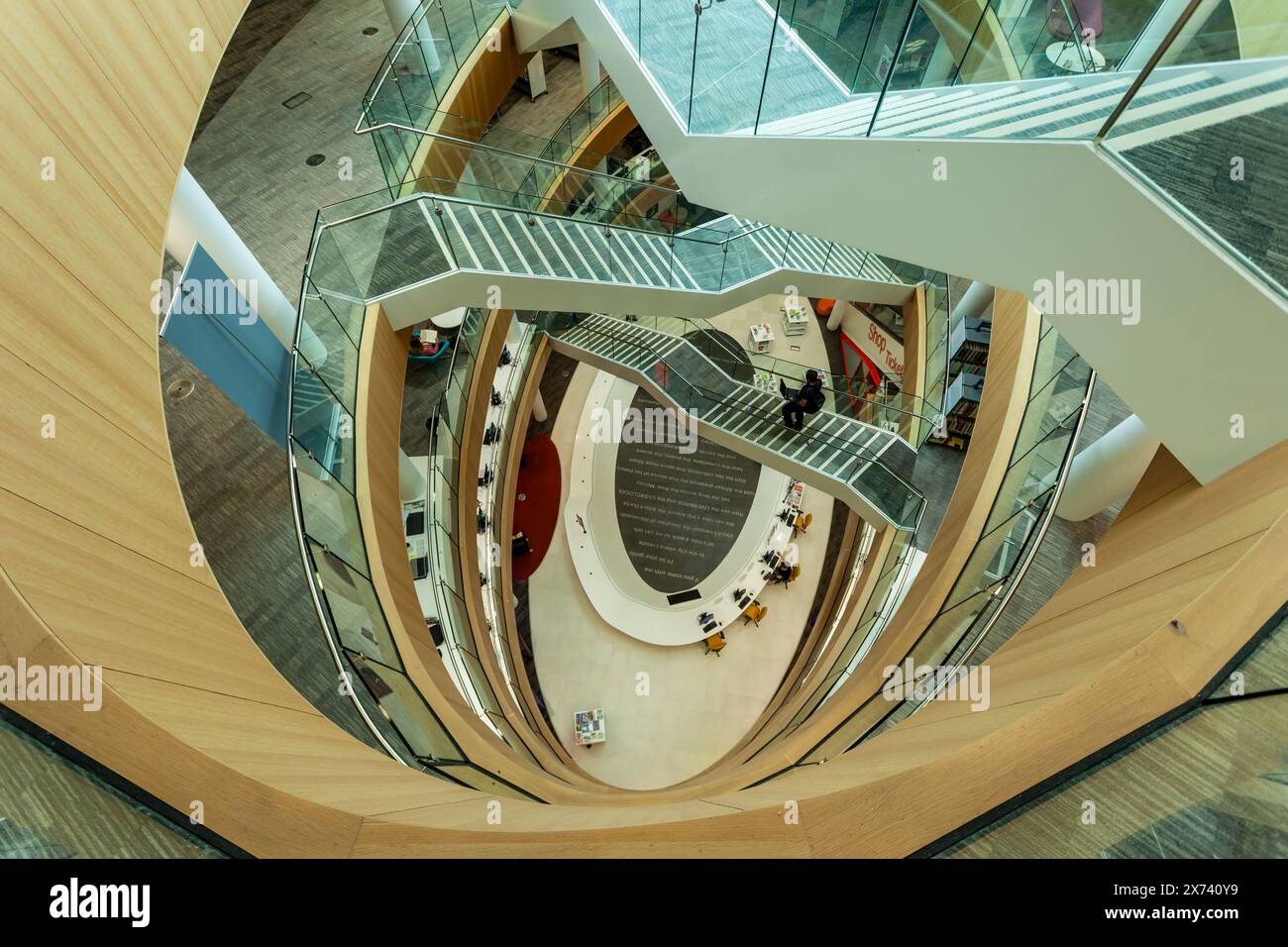 Staircase in Liverpool central library, Merseyside, England Stock Photo ...