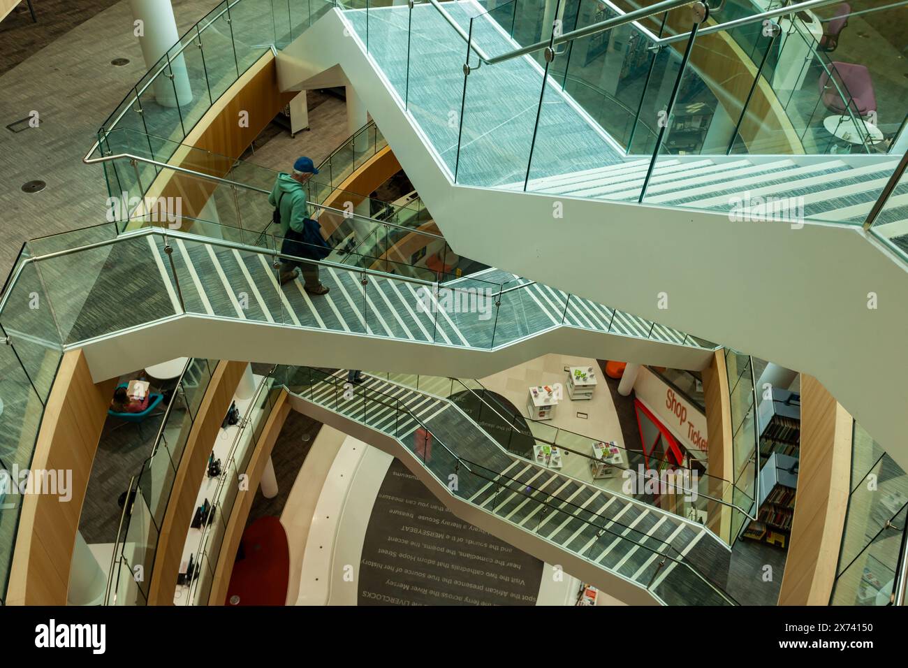 Staircase in Central Library of Liverpool, England Stock Photo - Alamy
