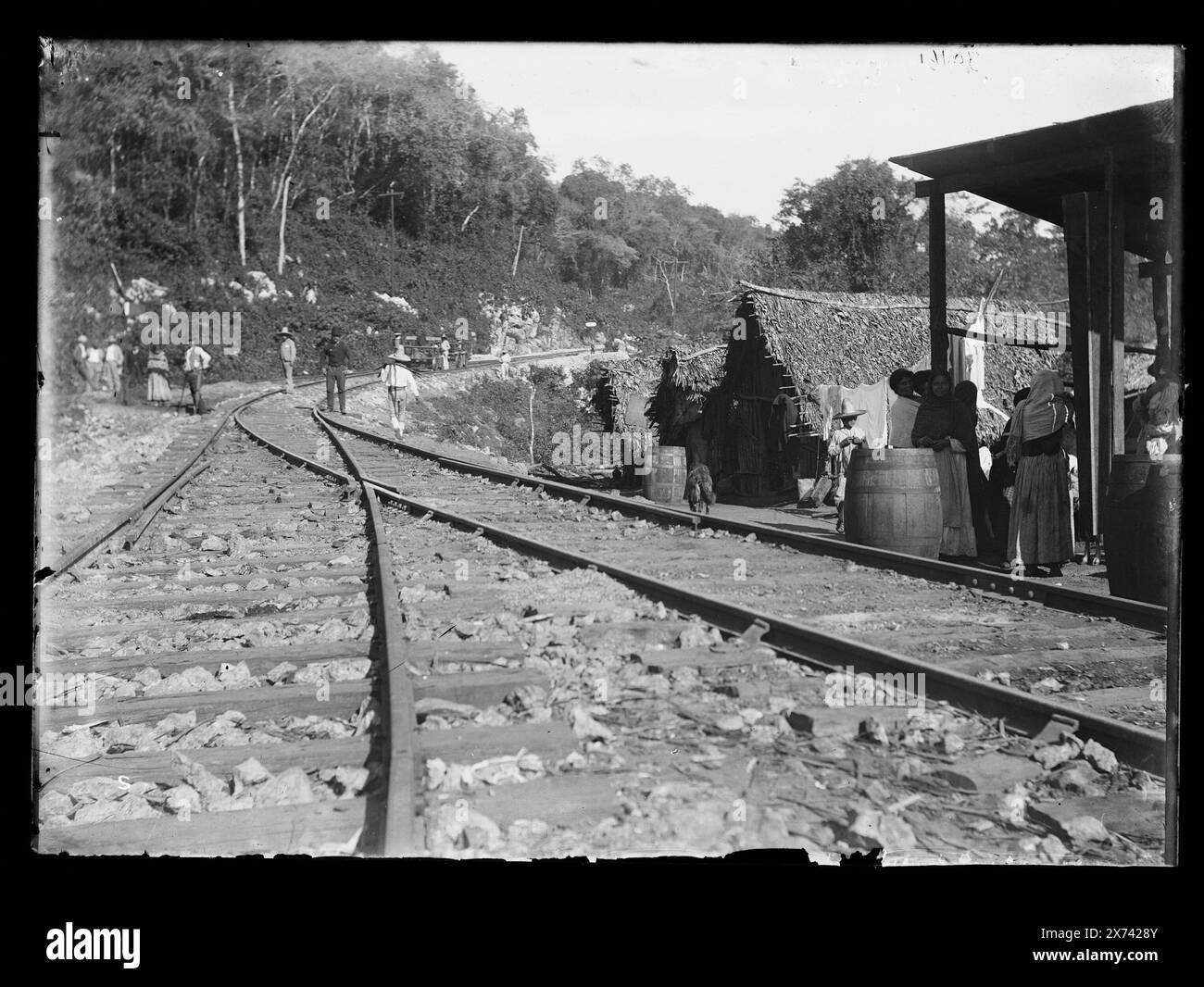 Railroad station, Mexico, Title devised by cataloger., Attribution to ...