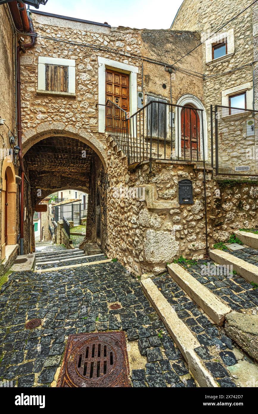 Glimpses of the architecture and alleys of the mountain village of ...