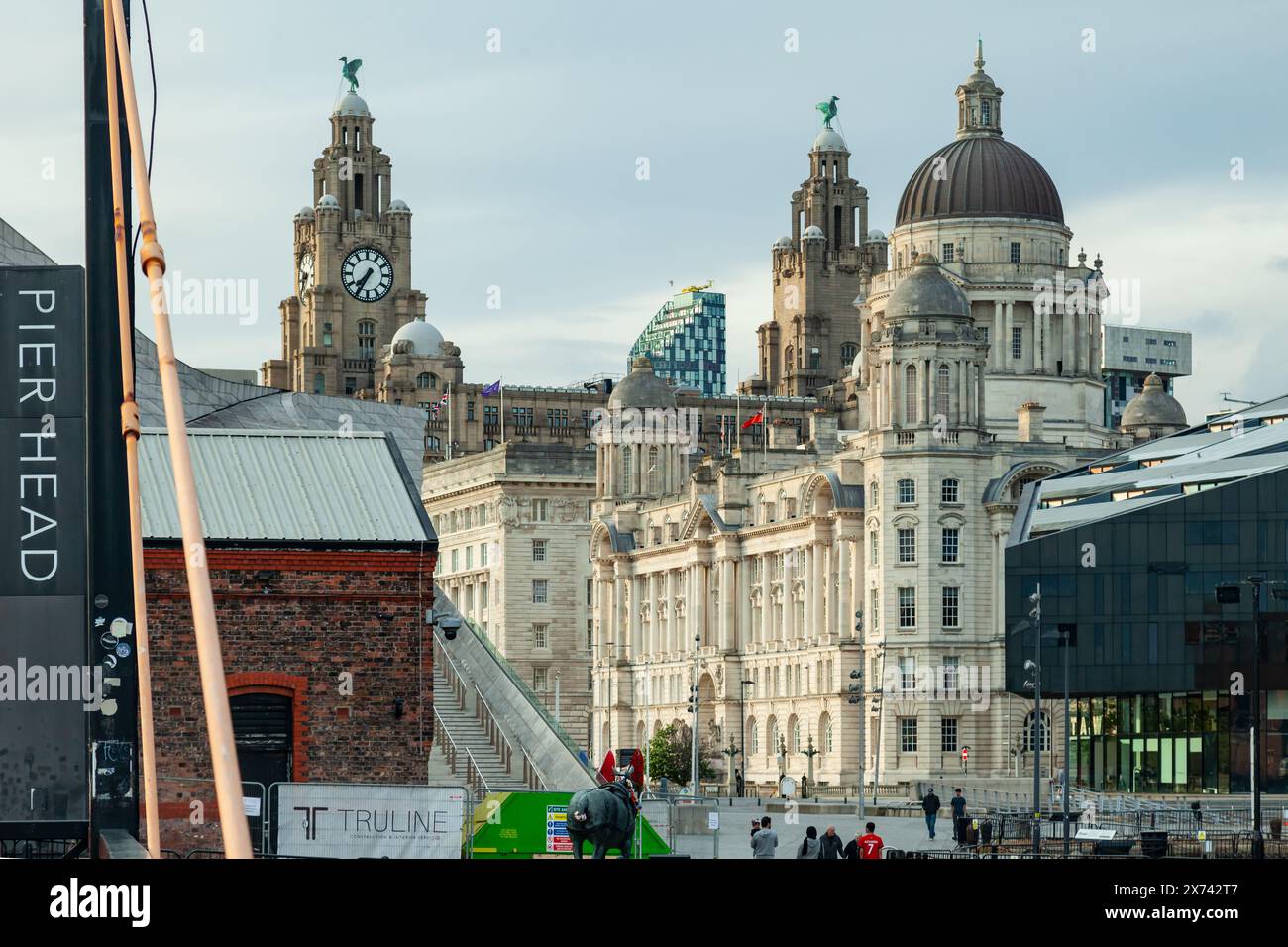 Three Graces on Liverpool waterfront, England Stock Photo - Alamy