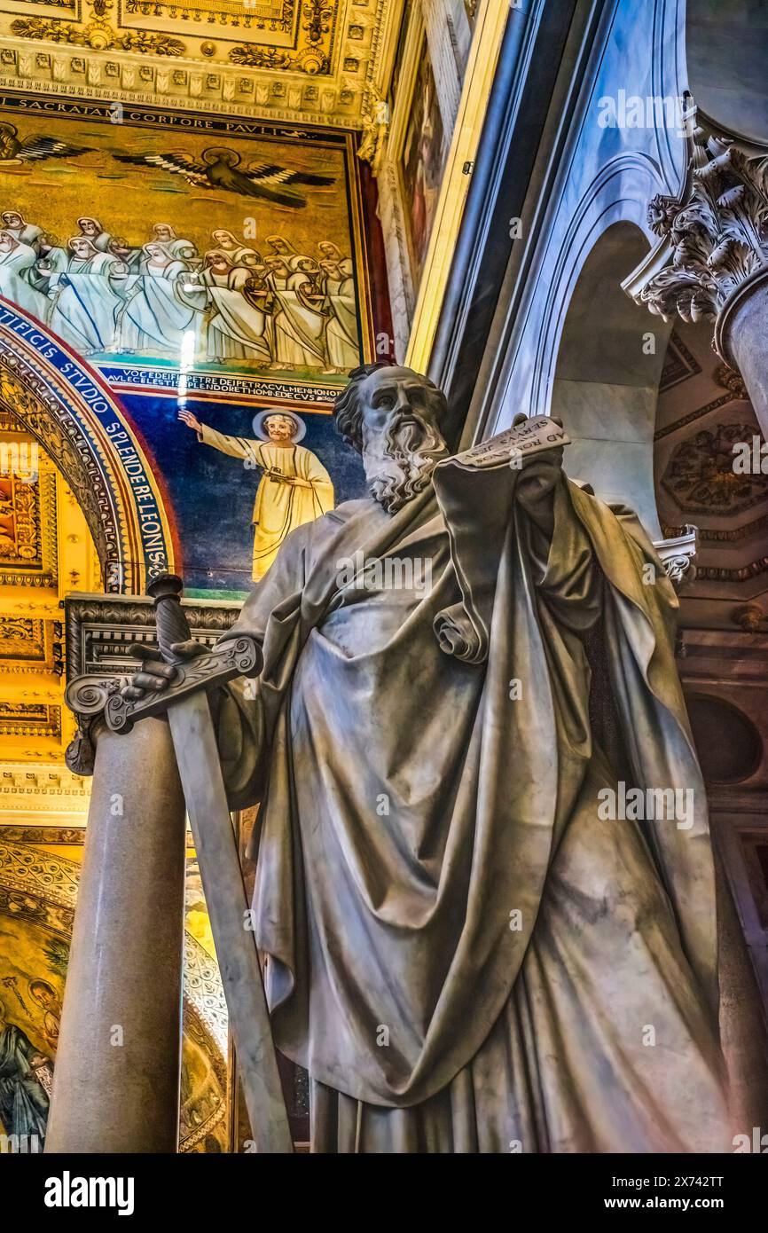 Paul Statue Papal Basilica Saint Paul Beyond Walls Cathedral Church ...