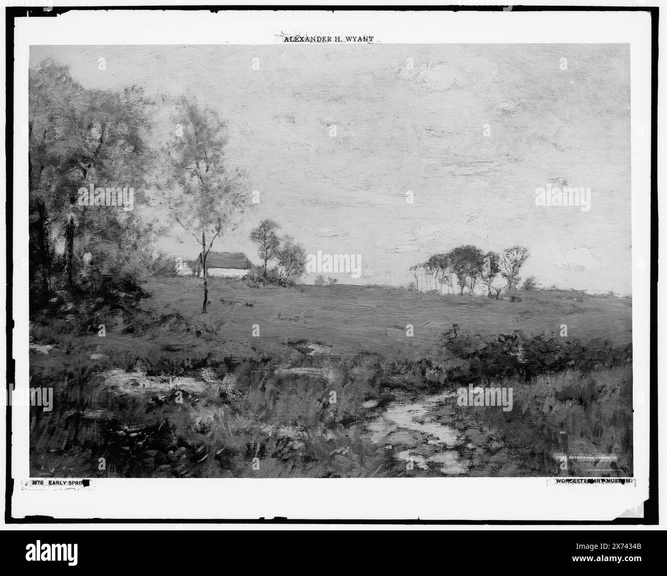 Early spring painting Black and White Stock Photos & Images - Alamy