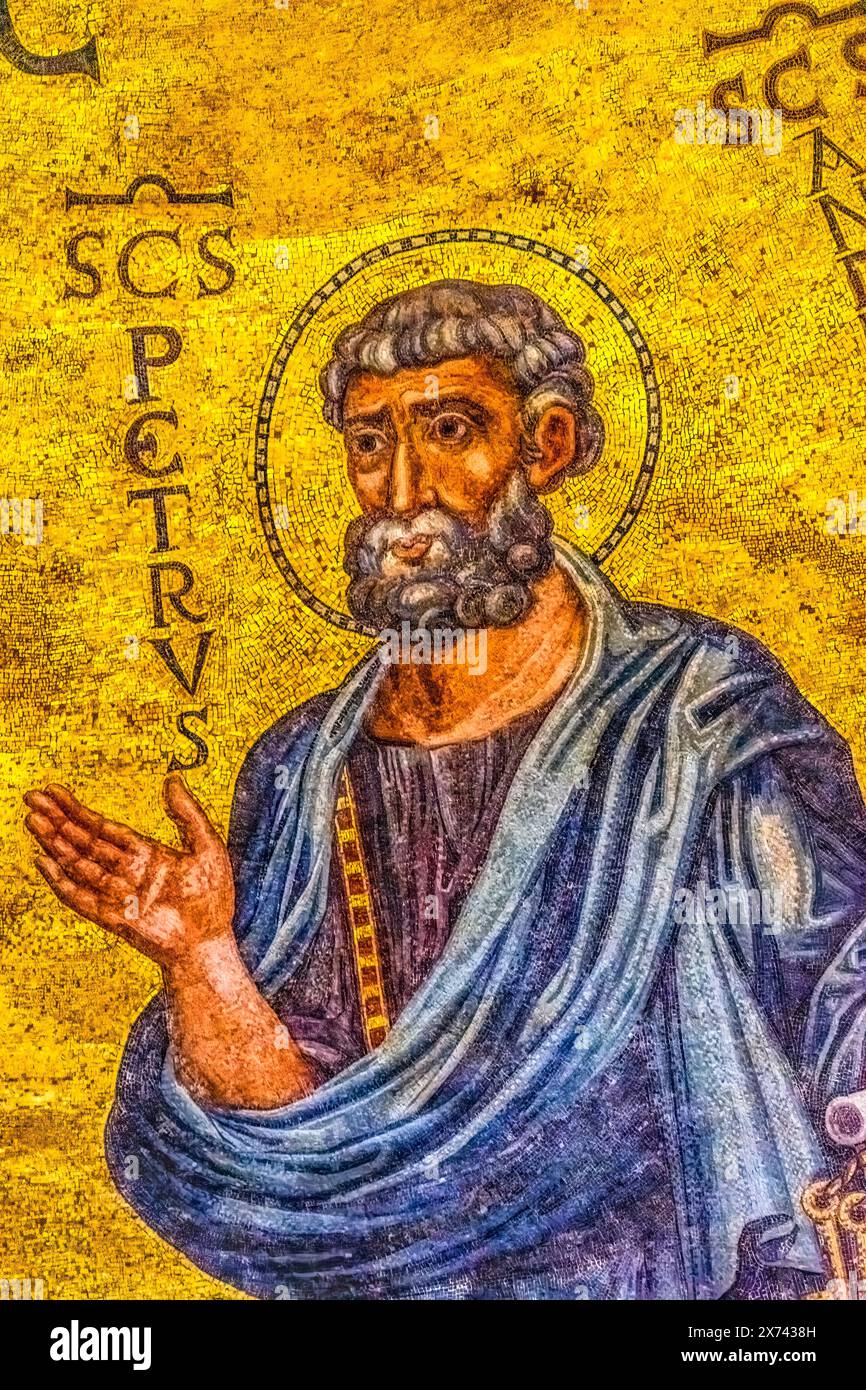 Ancient Saint Peter Mosaic Papal Basilica Saint Paul Beyond Walls ...