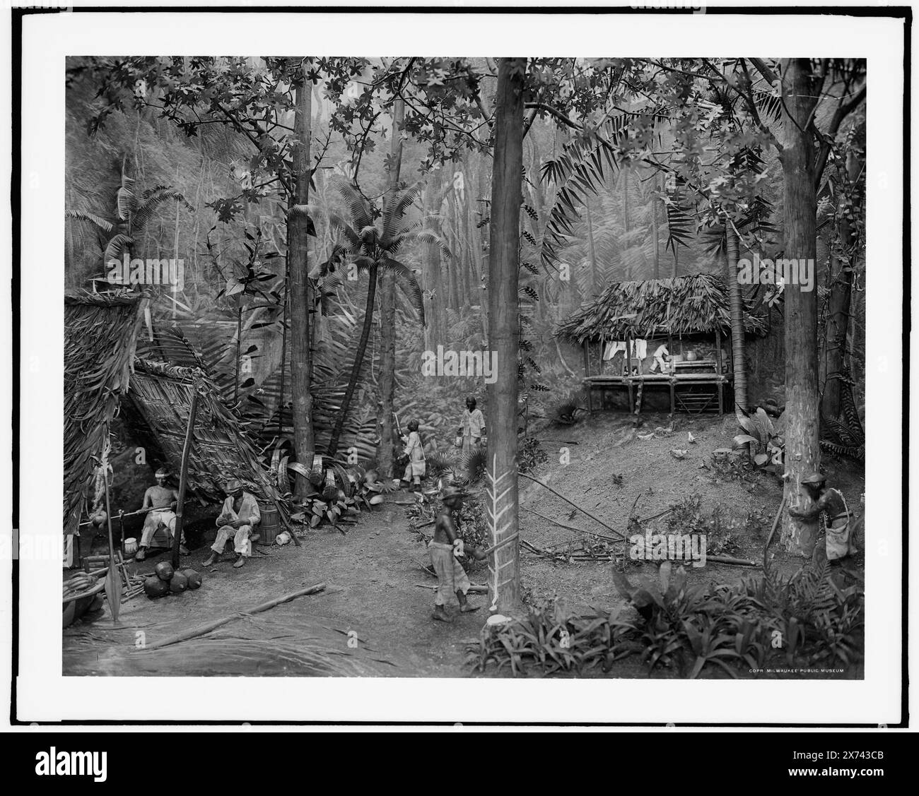 Model of rubber industry in jungle, Milwaukee Public Museum, Title ...