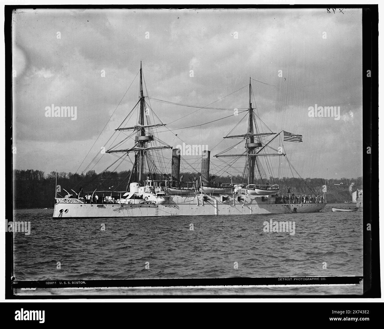 U.S.S. Boston, Date based on Detroit, Catalogue J (1901)., "X 98" on ...