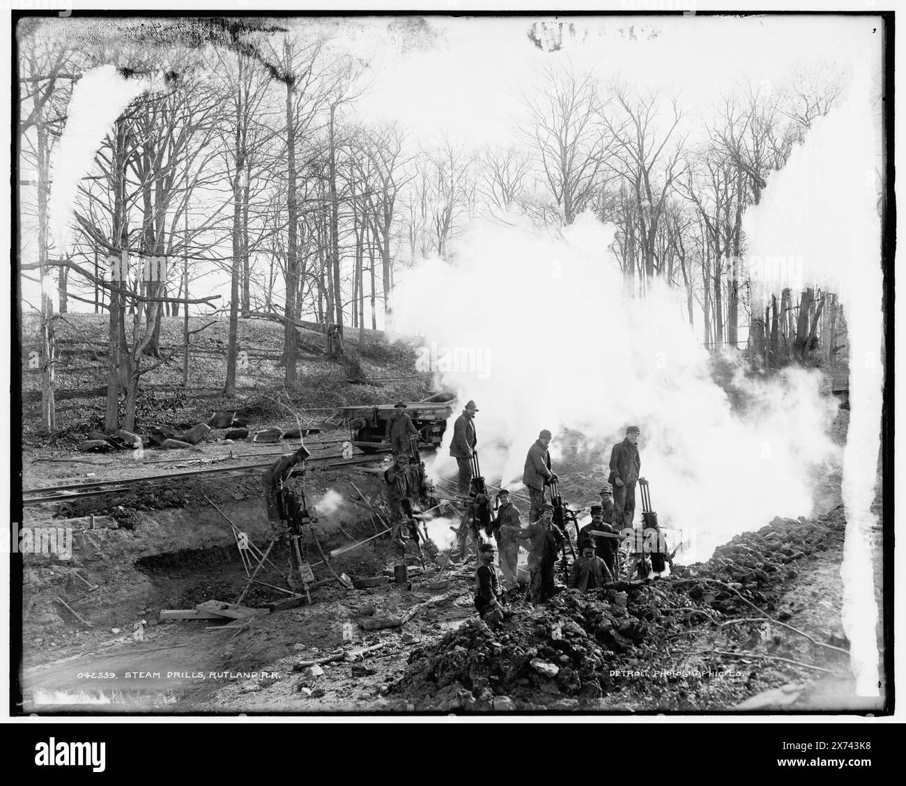 Steam drills Black and White Stock Photos & Images - Alamy