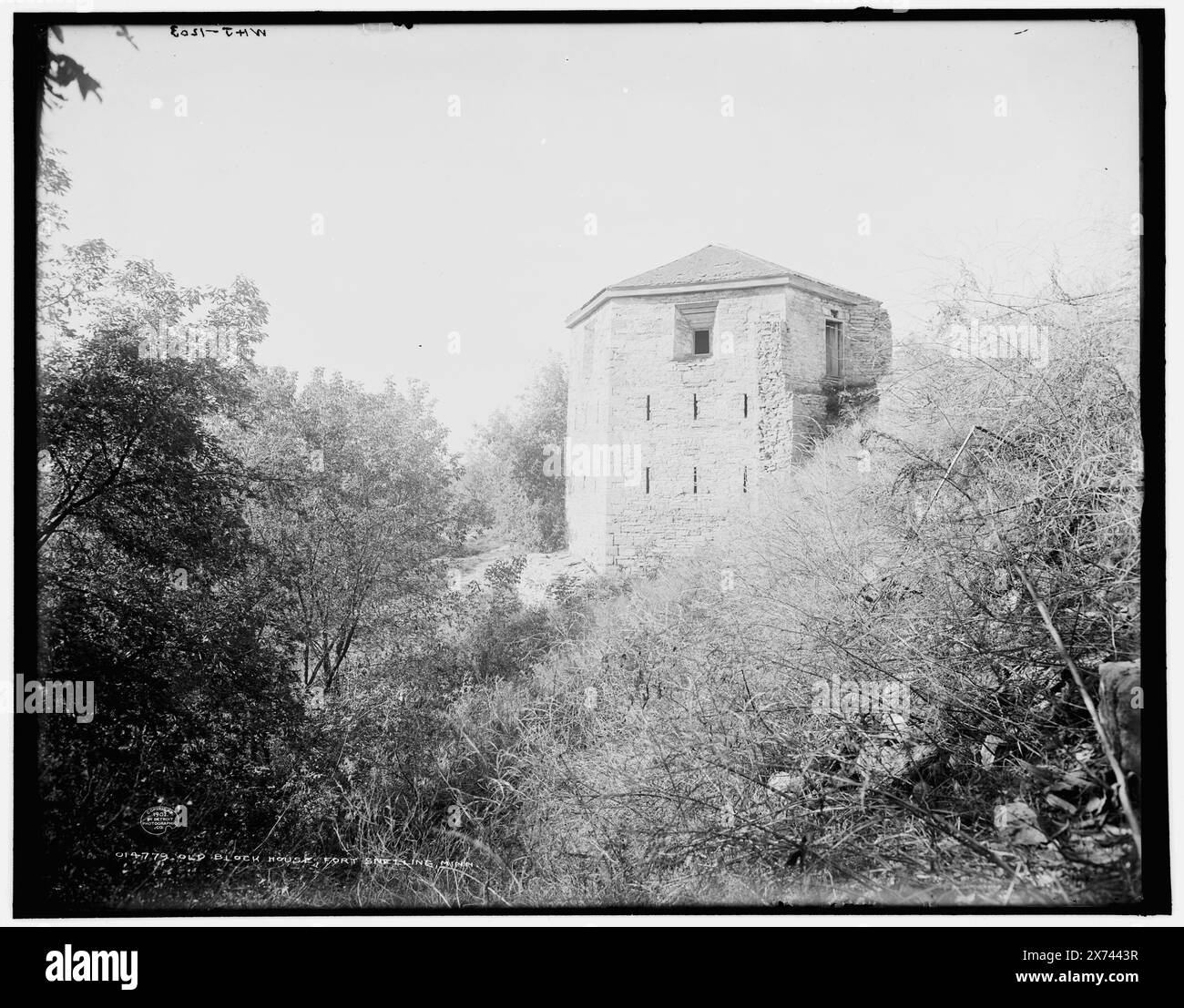 Old block house fort Black and White Stock Photos & Images - Alamy