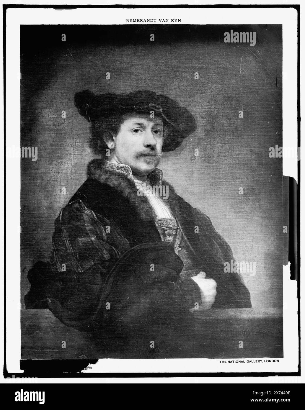 Rembrandt, half-length self-portrait, Title devised by cataloger ...