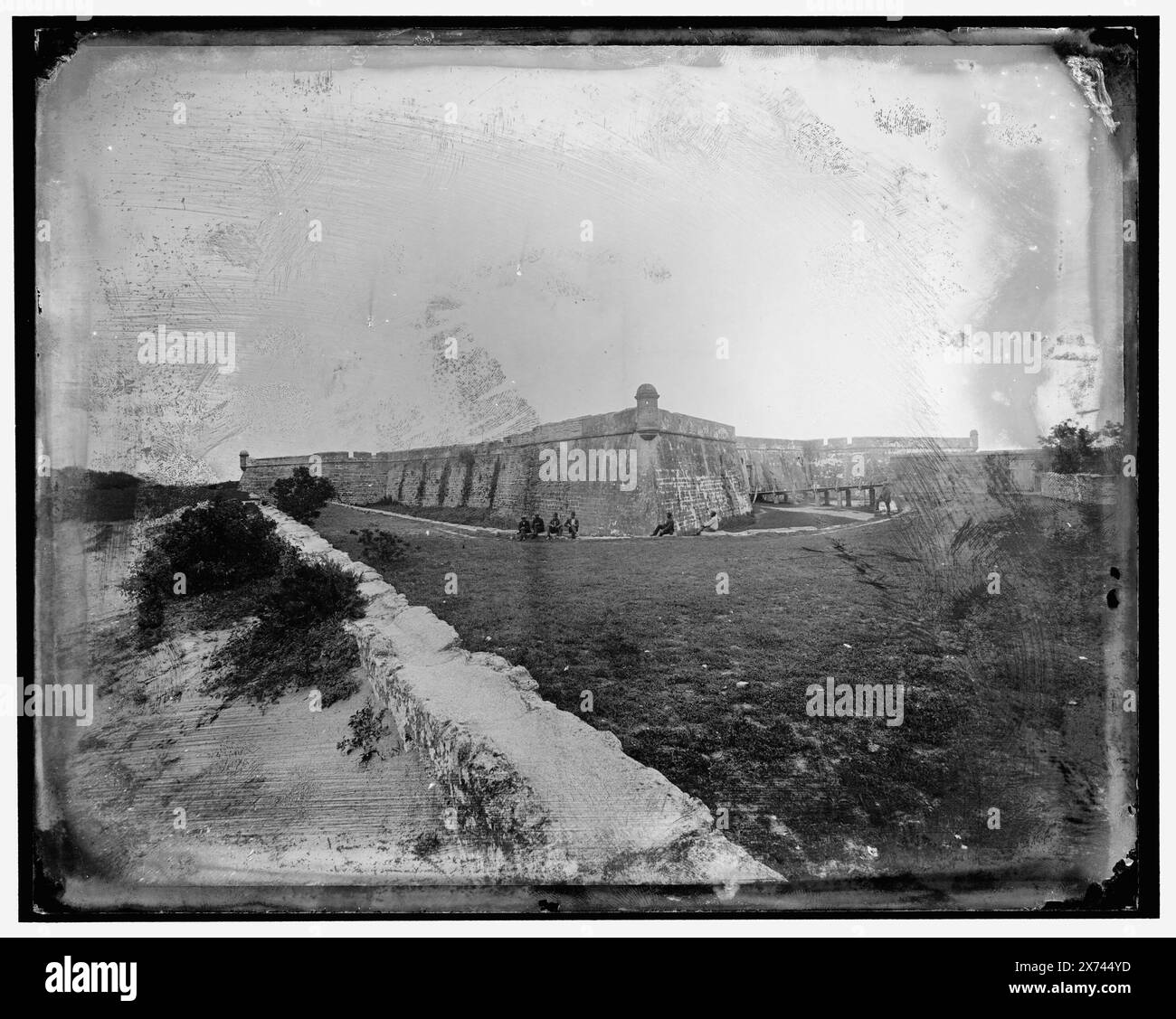 Fort castillo de san marcos national monument Black and White Stock ...