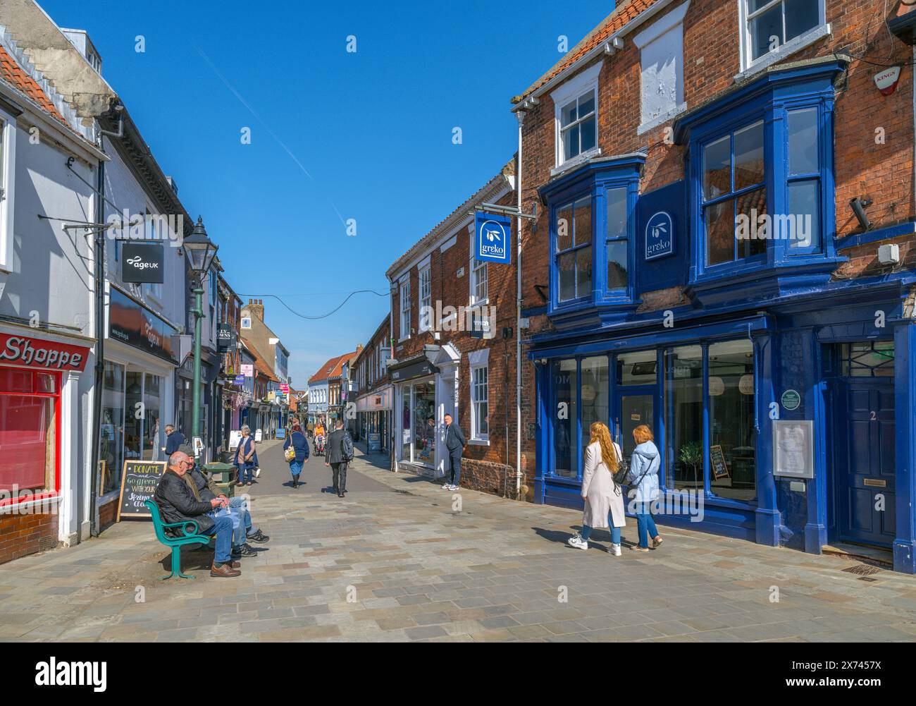 View down Wednesday Market, Beverley, Yorkshire, England, UK Stock ...