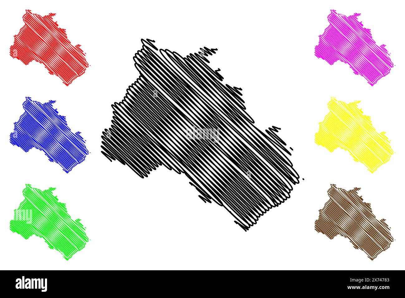 Leoben area map Cut Out Stock Images & Pictures - Alamy