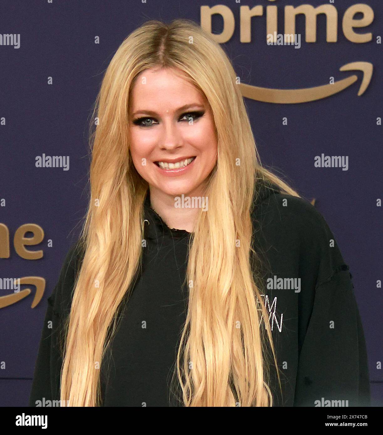 Avril Lavigne attends the 59th Academy of Country Music Awards at Omni ...
