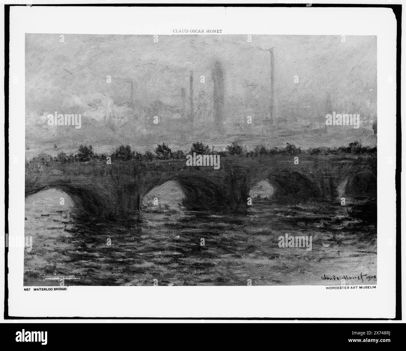 Claude monet bridge painting Black and White Stock Photos & Images - Alamy