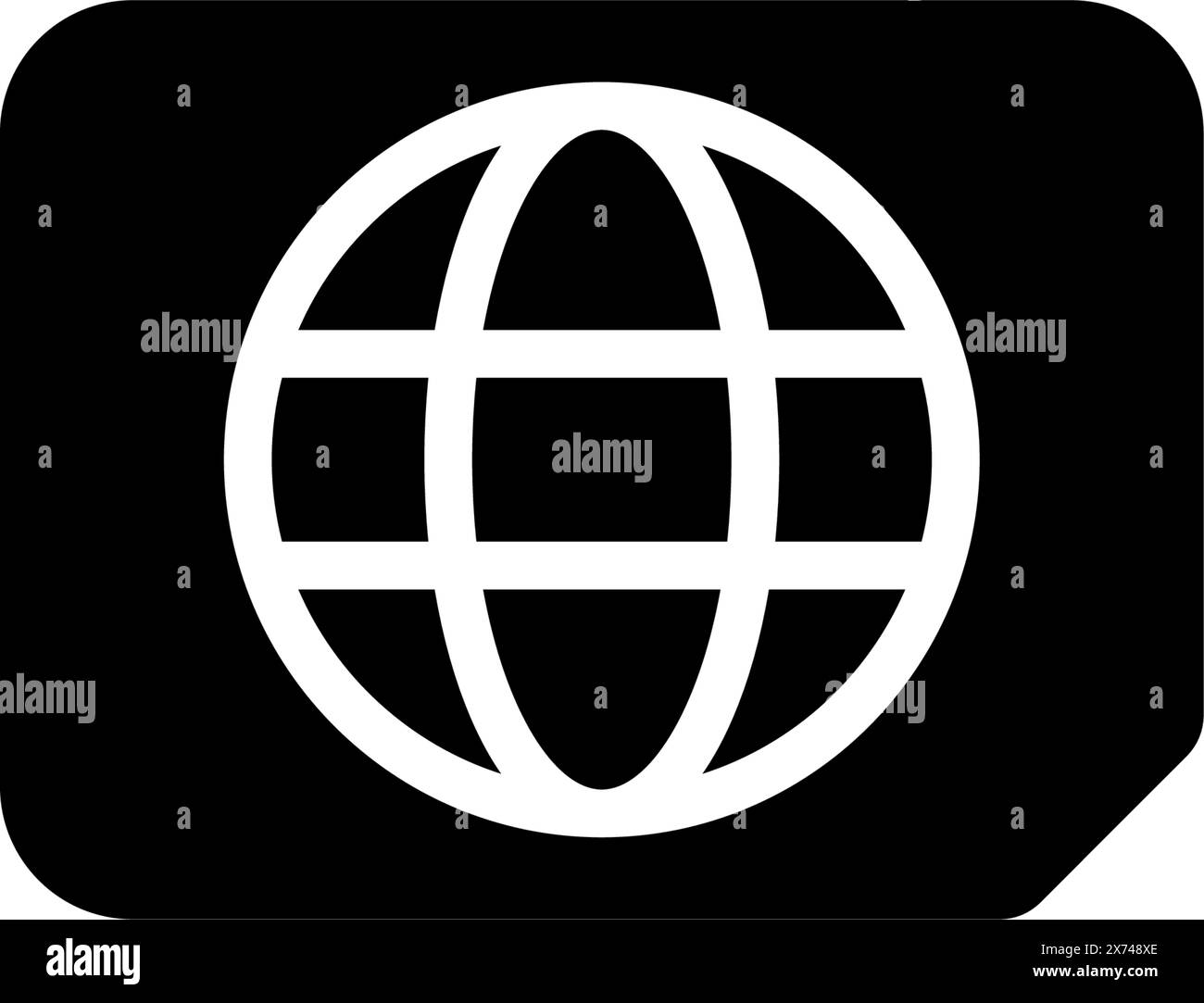 A black and white icon of a SIM card with a stylized globe design in ...